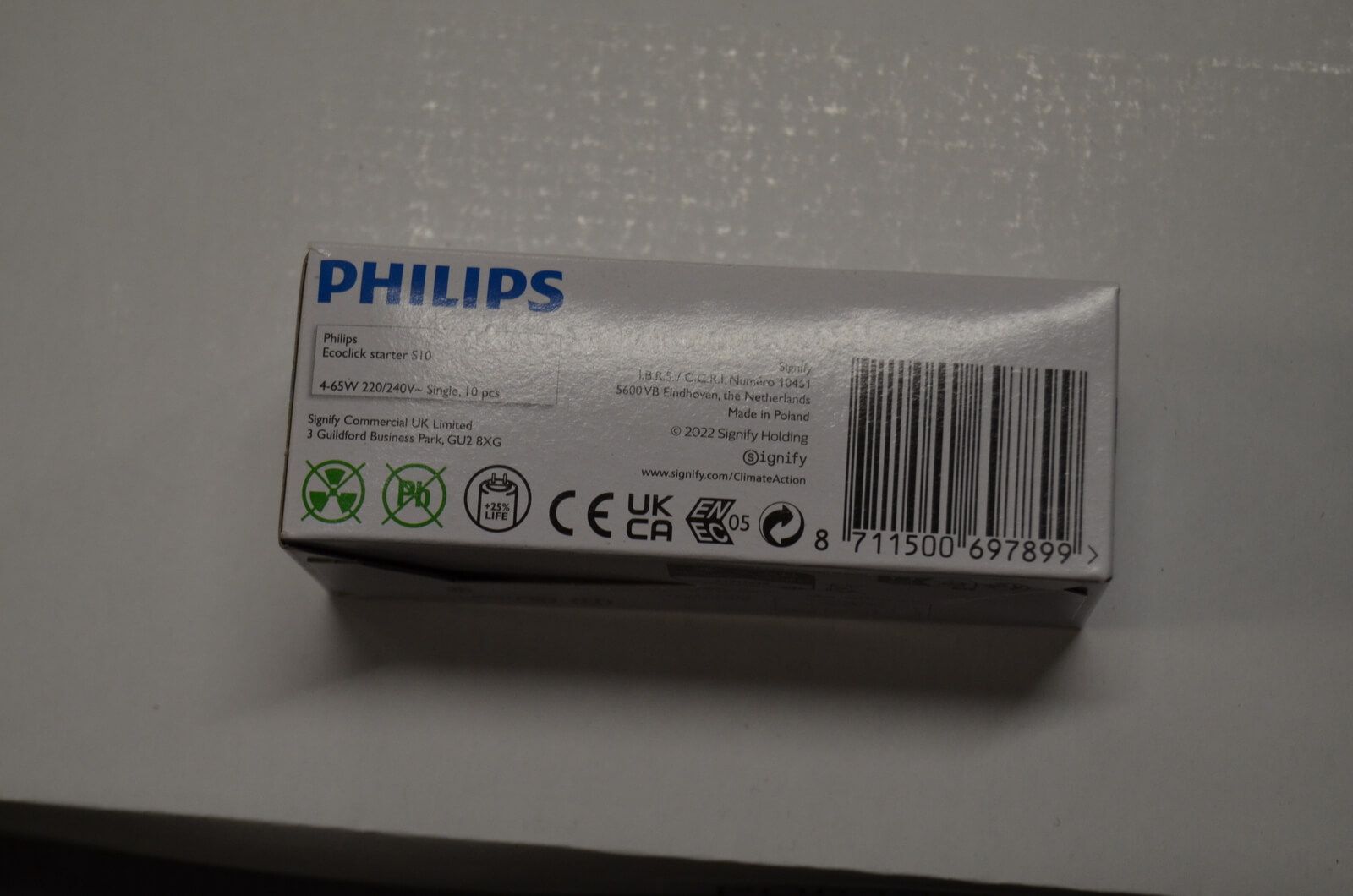 PHILIPS S10 Ecoclick Starter for Fluorescent 4–65 Watt 10 pack