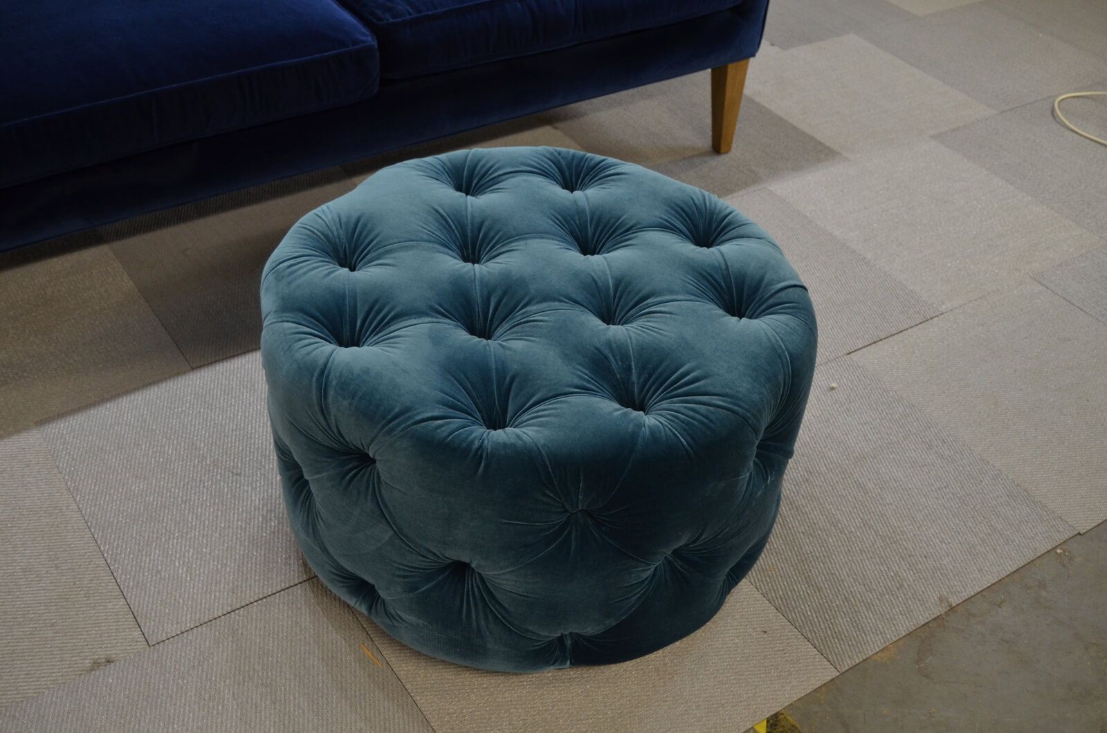 Velvet pouf store
