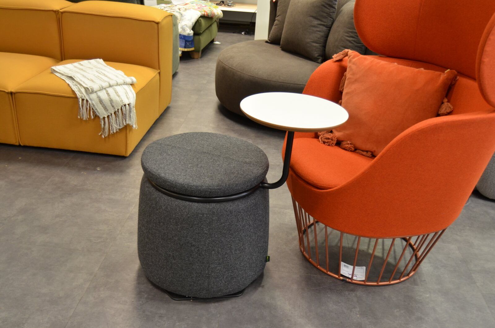 LASSO Stool with Built in Table Collaborative Seating Designer Office ...