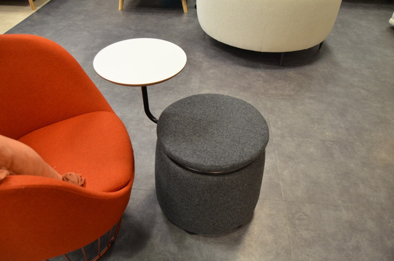 LASSO Stool with Built in Table Collaborative Seating Designer Office ...
