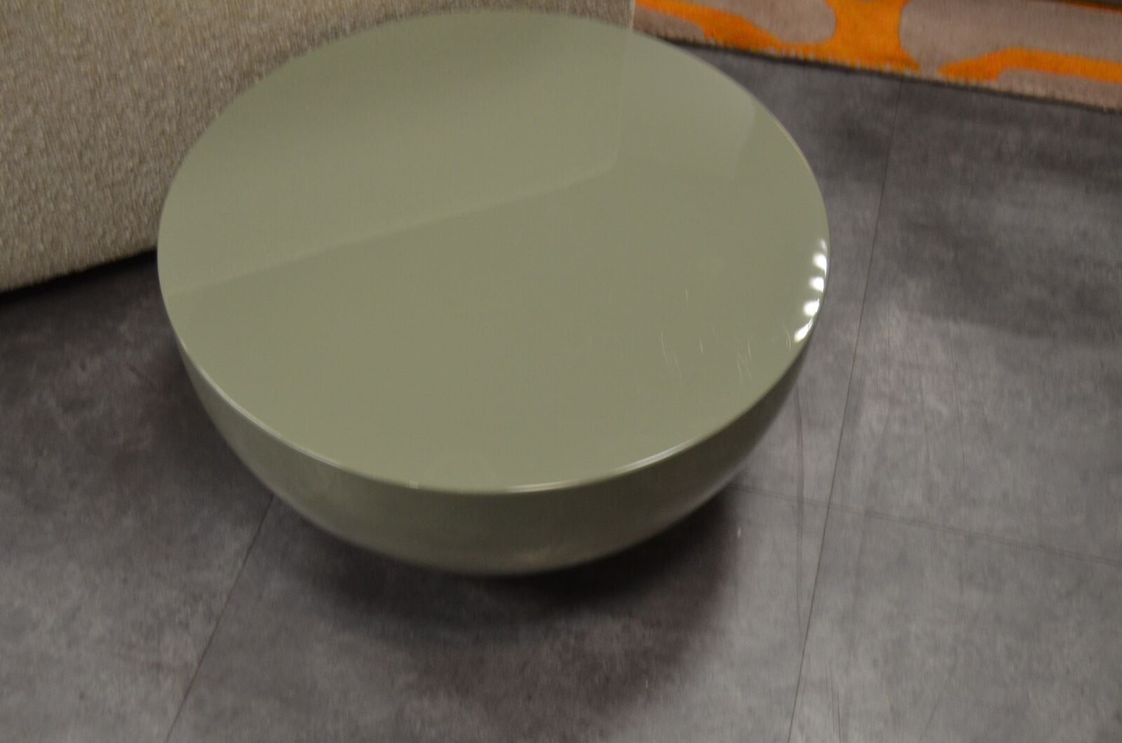 Meridiani Bongo Low Side Table in Sage Green Gloss