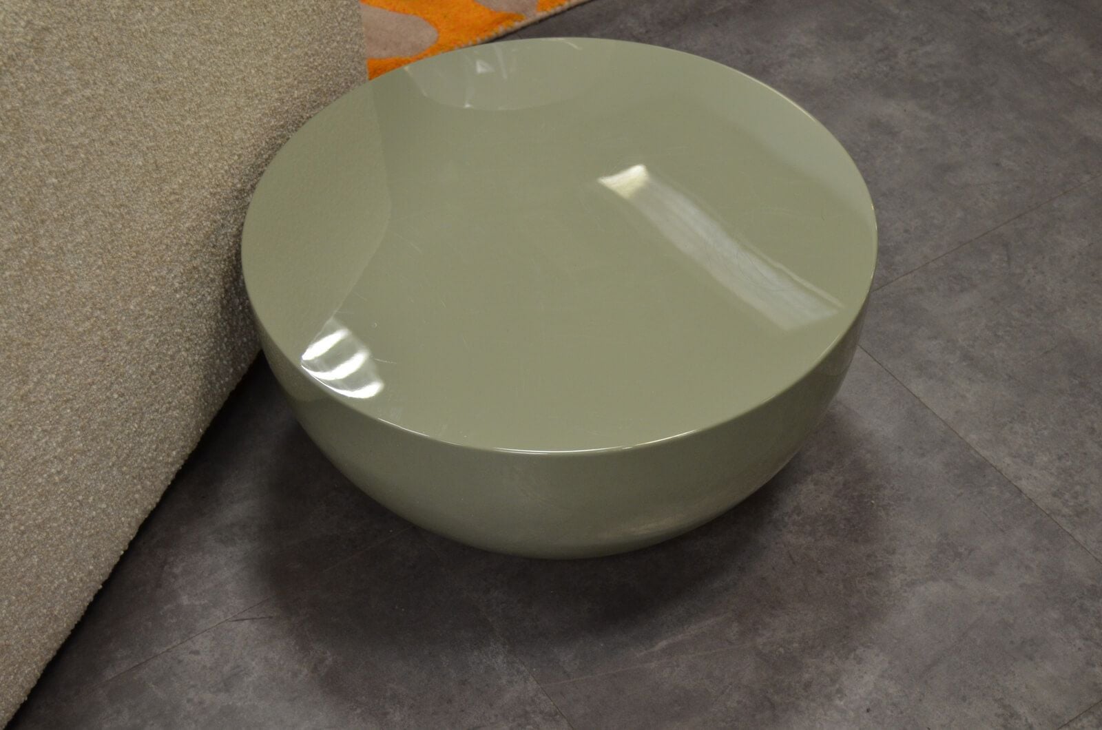 Meridiani Bongo Low Side Table in Sage Green Gloss