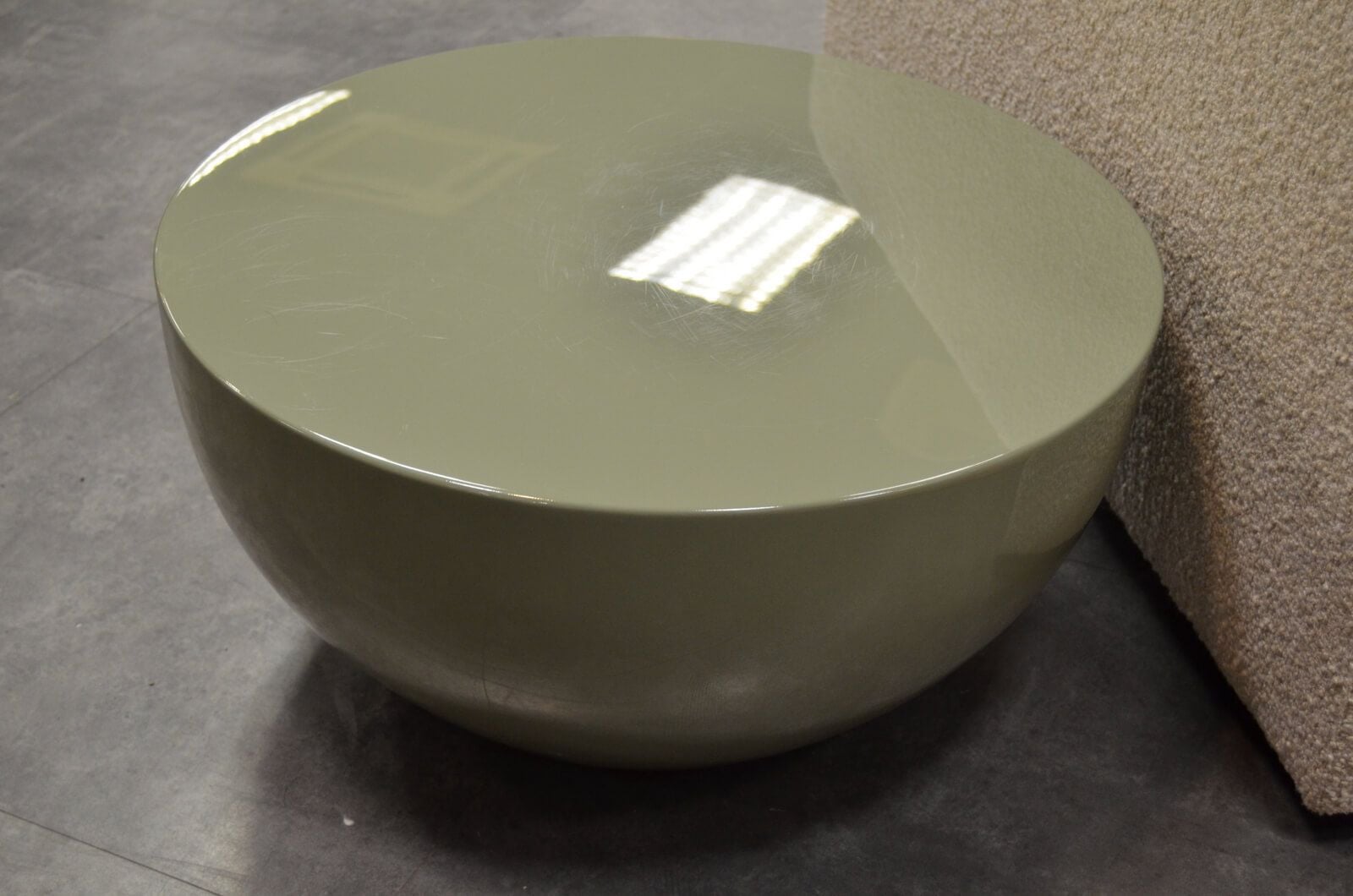 Meridiani Bongo Low Side Table in Sage Green Gloss